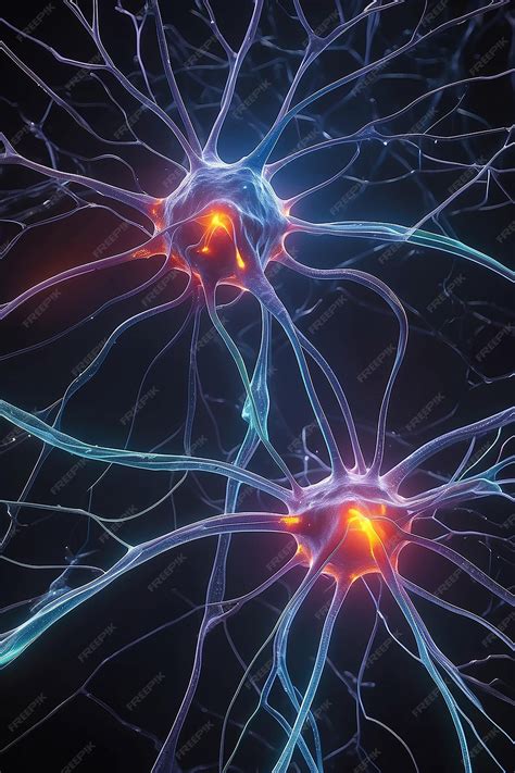 Premium Photo Synapse And Neuron Sending Electrical And Chemical Signals