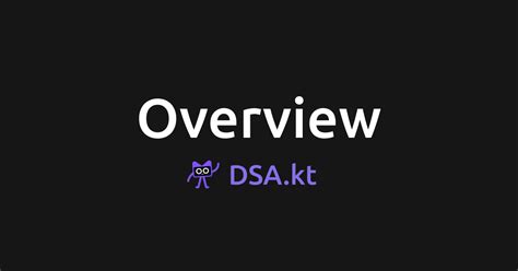 Overview · Data Structures And Algorithms In Kotlin