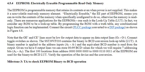 Solved 4 5 4 Eeprom Electrically Erasable Programmable Read