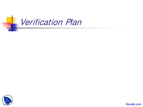 verification plan functional verification lecture slides docsity