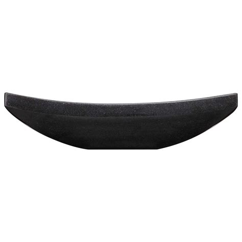 Absolute Black Curved Rectangular Granite Vessel Sink Natural Stone Creations