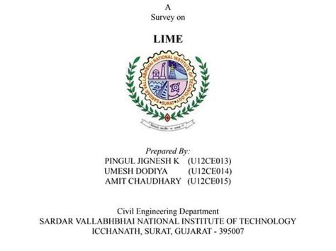 Lime Classification Properties Uses Pptx Civil Engineering Industry Industries