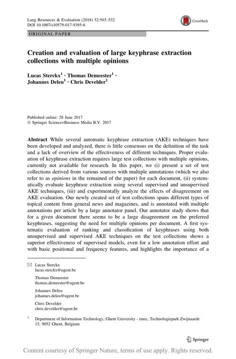Creation And Evaluation Of Large Keyphrase Extraction Collections With