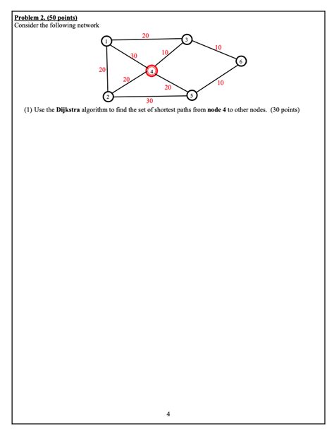 Solved Problem Points Consider The Following Network Chegg