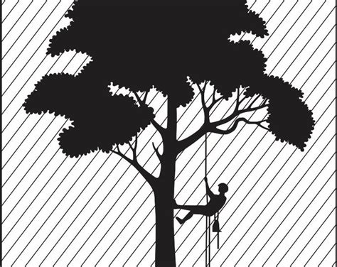 Tree Services SVG File For Cricut Tree Dxf Vinyl Cutting File Tree Climbing Png Laser