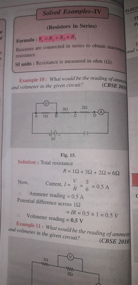 Solved Examples IV Resistors In Series Formula Rs R R R Resist