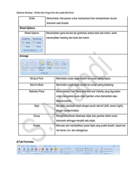 Simbol Dan Fungsi Ikon Pada Ms Excel Docx