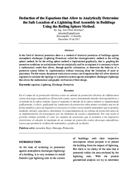 Pdf Rolling Sphere Calculation Method