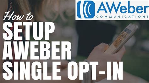 How To Setup Aweber Single Opt In YouTube