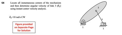 Q6 Locate All Instantaneous Centers Of The Chegg