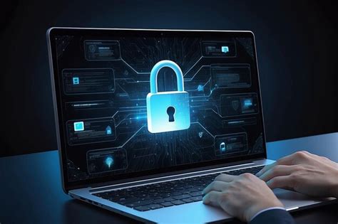 Premium Photo Cybersecurity And Privacy Concepts To Protect Data Lock Icon And Internet