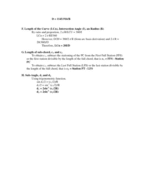 SOLUTION Simple Curve Discussion And Sample Problems Engineering Surveys Studypool