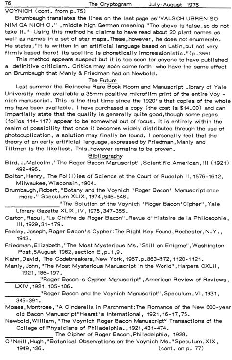 Voynich Images American Cryptogram Association