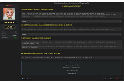 Foto Bjorka Pemerintah Dapat Info Salah Dari Darktracer Halaman 2