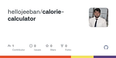 Github Hellojeeban Calorie Calculator