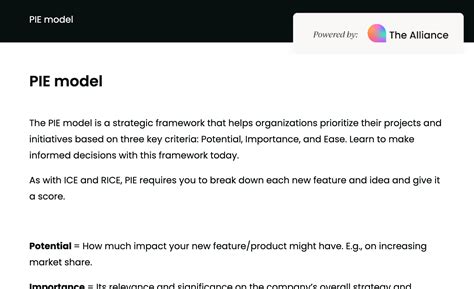 The Pie Model Framework Free Download