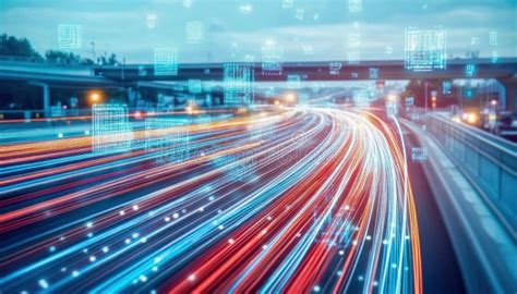 Abstract Digital Data Stream Highway Flowing Stock Photos Free Royalty Free Stock Photos