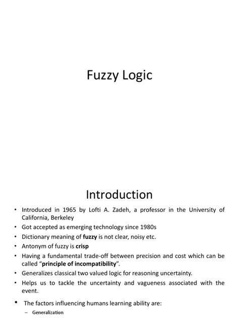 Fuzzy Logic1 Pdf Fuzzy Logic Function Mathematics