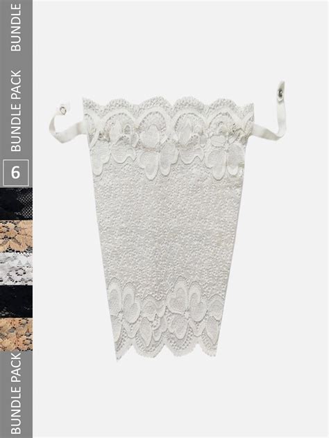 Buy Fims Women Pack Of 6 Lace Cleavage Cover Up Clip On Camisole