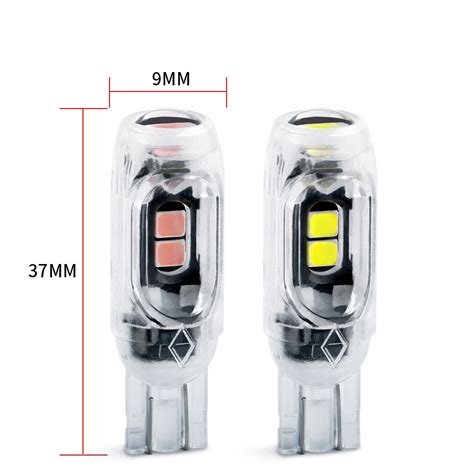 1x T10 W5W lens Led Flash Strobe Bulb 194 WY5W Flashing Interior ...