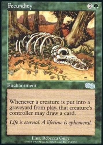 1 X Fecundity Urzas Saga Moderate Play Mtg Ebay