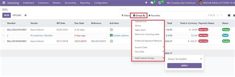 Vendor Bill In Odoo Invoicing App Odoo V Community Edition Book