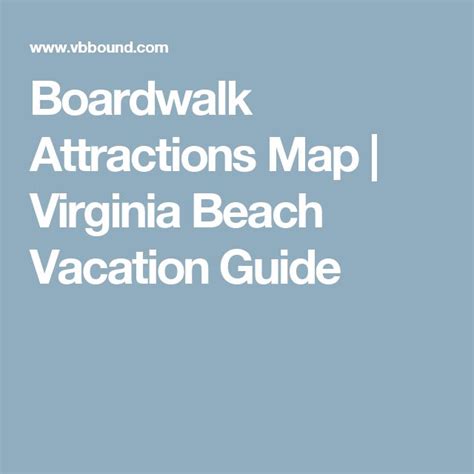 Boardwalk Attractions Map Virginia Beach Vacation Guide Virginia