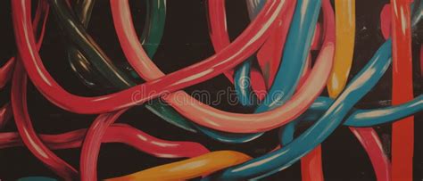 Abstract Wires Create Dynamic Energy And Tension In A Vibrant Backdrop