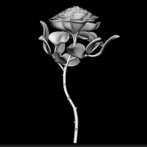 🌹 Rose Flower Stl 3d Printable Floral Design Elegant Decorative