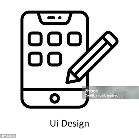 Ui Design Contour Vectoriel Illustration De Conception Dicônes Symbole