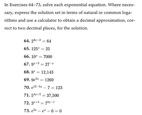 Solved In Exercises Solve Each Exponential Equation Chegg