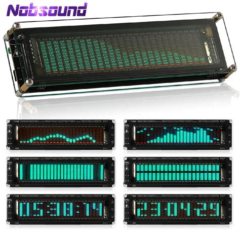 Nobsound Ak2515 Mic 오디오 스펙트럼 분석기 Vfd 사운드 레벨 계량기 Vu 계량기 스크린 디스플레이 음악