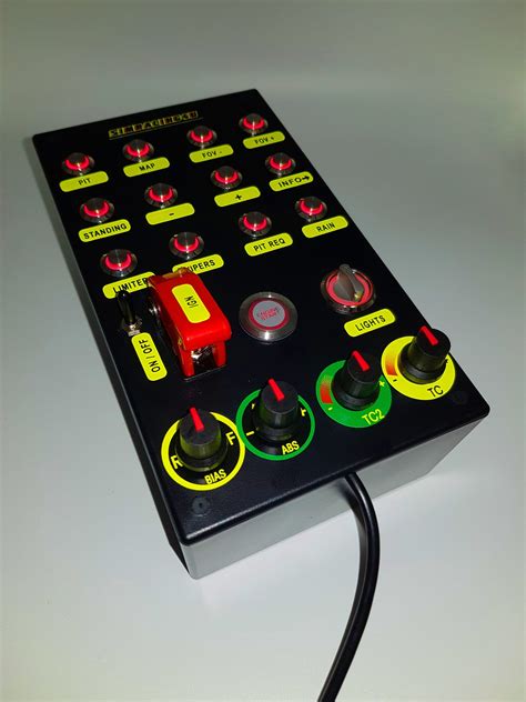 PC USB Button Box 28 Functions Back Lit Red With Neon Labels Etsy UK