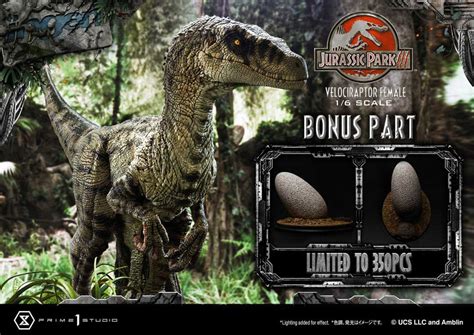 16 Sixth Scale Statue Velociraptor Female Bonus Version Jurassic Park