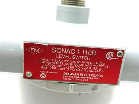 New Sonac 110b Level Switch 115vac 230vac 5060hz Or 24vdc Sb