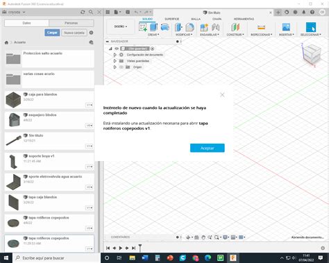 Solucionado No Se Abre Archivo Por Falta De Actualización En Fusion 360 Autodesk Community