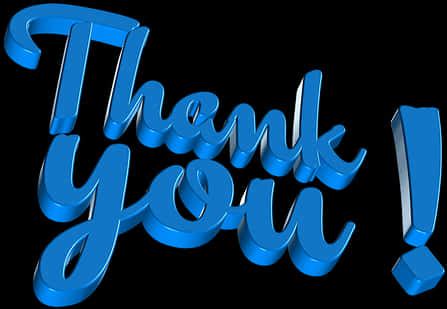 Download Blue3 D Thank You Text