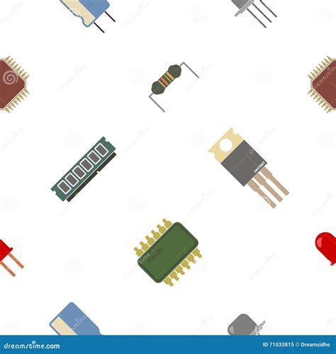 Pc Components Icons Processor Ssd Cpu Power Adapter Ram Memory And Hdd