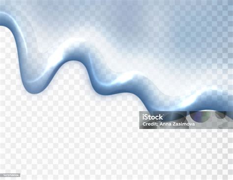 투명한 배경에 분리된 파란색 투명 액체 혈청 크림 젤 화장품 흐름 질감 벡터 액체 부드러운 테두리 템플릿 디자인 건강관리와 의술에 대한 스톡 벡터 아트 및 기타 이미지