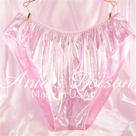 Vtg Style Pink Silver Metallic Foil Shiny Wetlook Ladies High Etsy
