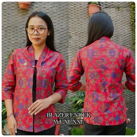 Jual Blazer Endek Bali Shopee Indonesia
