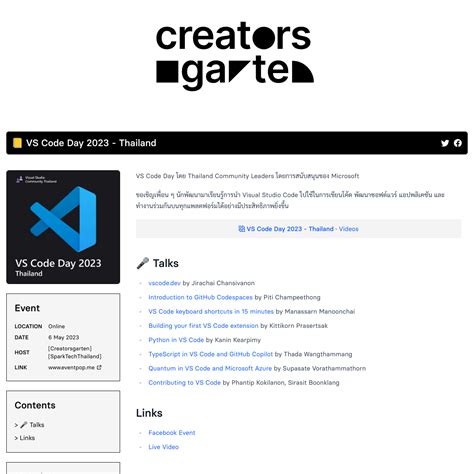 vs code day 2023 thailand · creatorsgarten