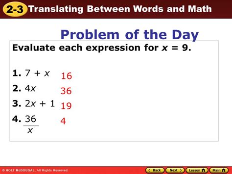Expression Math Problems
