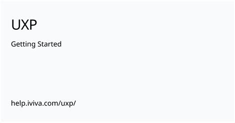 Getting Started Uxp