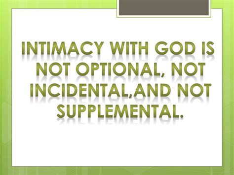 Ppt Pursuing Intimacy With God Through His Words Powerpoint