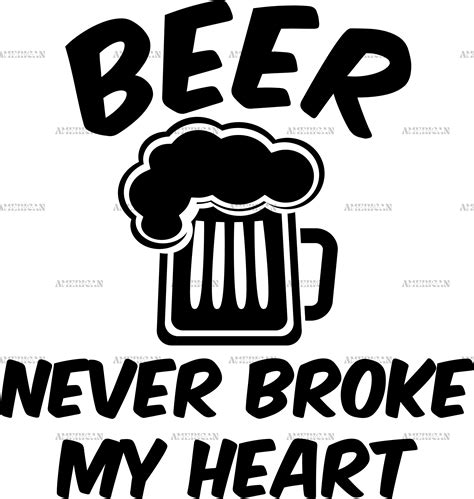 beer never broke my heart dtf transfer american htv tulsa