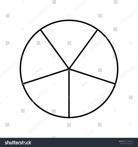 Circle Divided Into Five Equal Segments Stock Vector Royalty Free Shutterstock