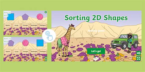 Ks1 Recognising 2d Shapes Interactive 2d Shape Sorting Game