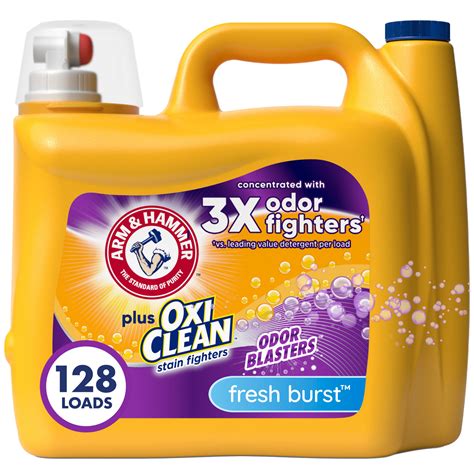 Arm And Hammer Plus Oxiclean Odor Blasters 75 Loads Fresh Burst Scent Liquid Laundry Detergent