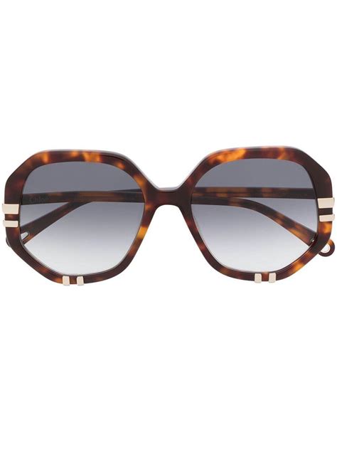 Chloé Tortoiseshell Effect Sunglasses Editorialist